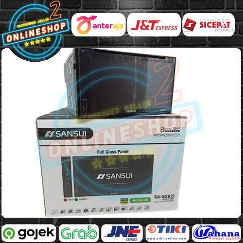 Jual SANSUI SA-5202i FULL GLASS SA5202i Head Unit Tape Double din Tv ...
