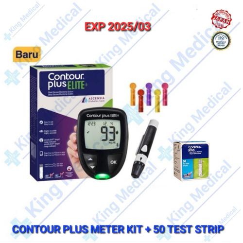 Jual Contour Plus Elite Meter (Alat Gula Darah) + 50 Test Strip - ALAT ...