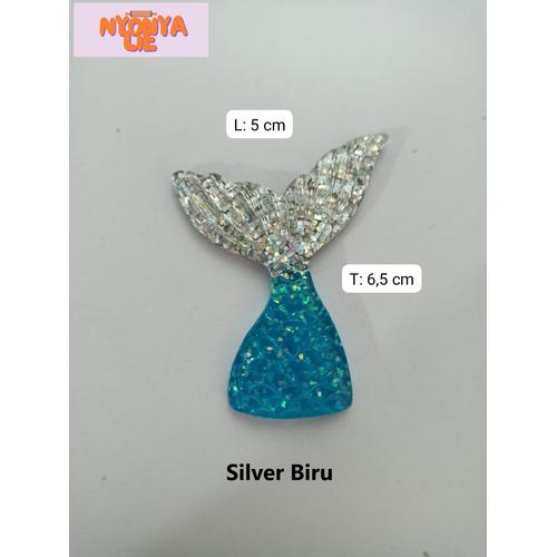 Promo CCM20 Topper Mermaid Tail Resin Glitter Ekor Ikan Duyung Laut ...