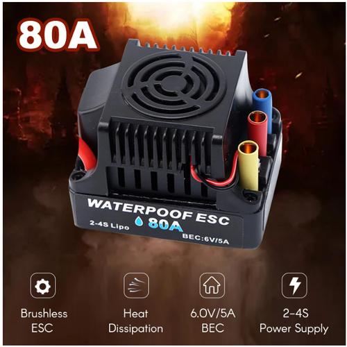 Jual ESC Brushless Waterproof HW S8 80A 2s - 4s mirip surpass queenhobby - Jakarta Timur - Fast ...