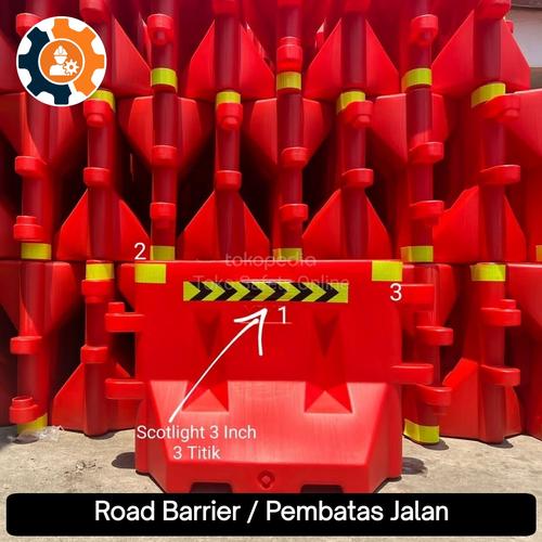 Jual Road Barrier Viva / Pembatas Jalan Fiber / Road Traffic Barrier ...