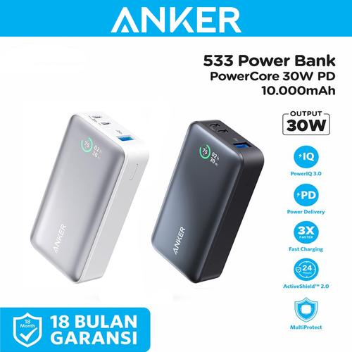Jual ANKER 533 Powerbank Mini Super Fast Charging Powercore 30W PD Type C - Hitam - Kota ...
