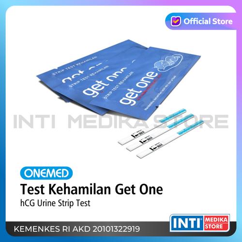 Jual ONEMED - Strip Test Kehamilan GET ONE hCG | Tes Pack Hamil One Med ...