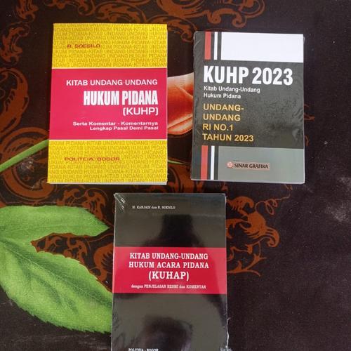 Jual 3 Buku Paket KUHP 2023, KUHP, DAN KUHAP. by. R. Soesilo SH ...