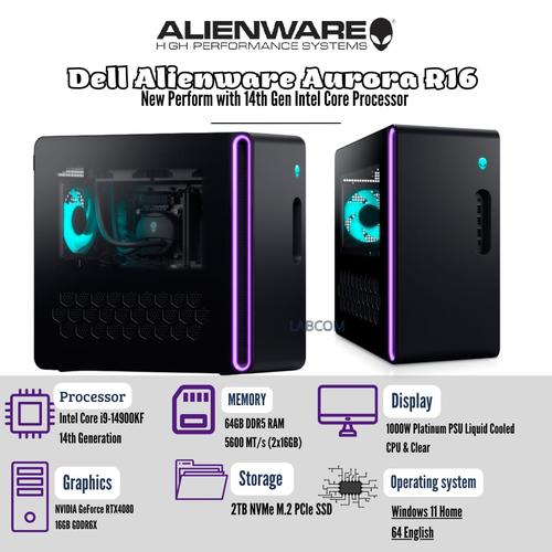 Jual DELL ALIENWARE AURORA R16 I9-14900KF 64GB RAM 2TB SSD RTX 4080 ...