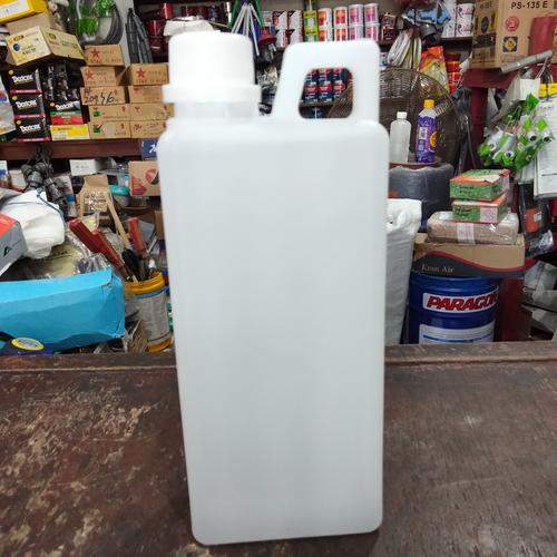 Jual jerigen 1 liter/ 1000 ml botol plastik jirigen baru putih cirigen ...