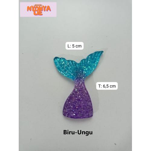 Promo CCM20 Topper Mermaid Tail Resin Glitter Ekor Ikan Duyung Laut ...