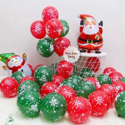 Jual Balon Latex Merry Christmas / Balon Latex Natal 12 Inch Ecer ...