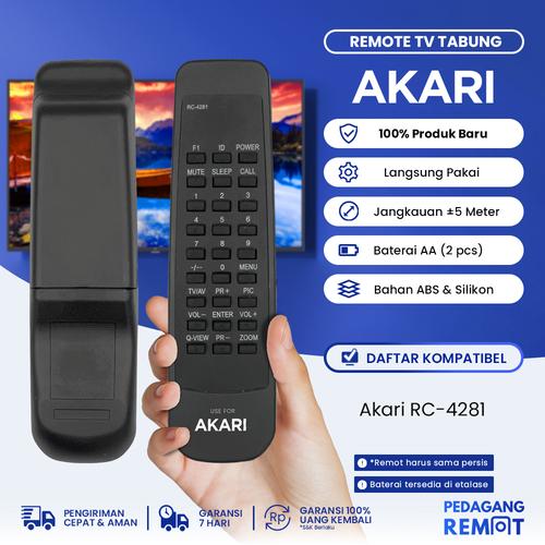 Promo Remot Remote TV Akari Tabung (CRT) RC-4281 Original Pabrik - Kab ...