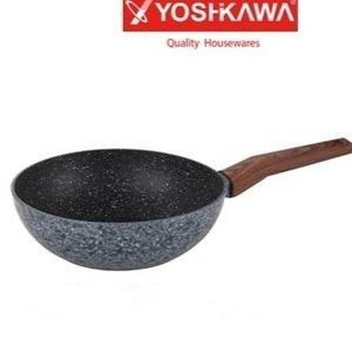 Jual Terjangkau Yoshikawa Fry Wok 26Cm Marble Induksi Panci Kuali Pan ...