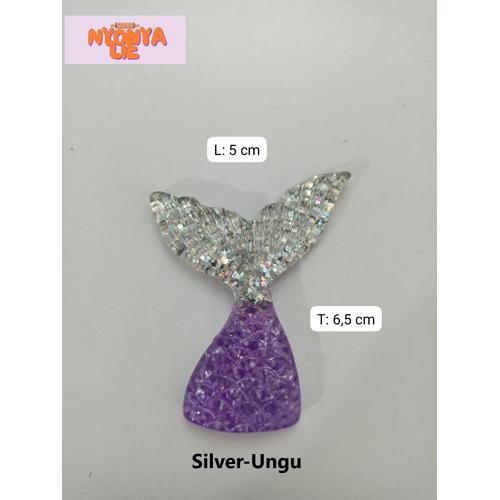 Promo CCM20 Topper Mermaid Tail Resin Glitter Ekor Ikan Duyung Laut ...