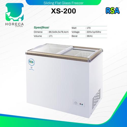 Jual RSA Sliding Flat Glass Freezer Pintu Kaca XS-200 / XS 200 / XS200 ...