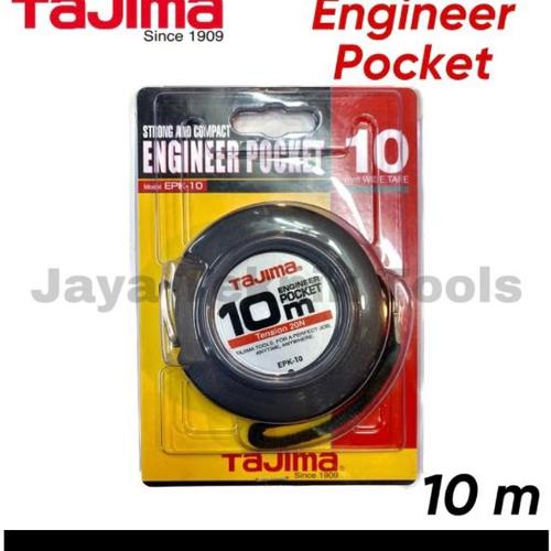 Jual Meteran Engineer Pocket Tajima 10 m Roll Meter Flexible Steel Besi ...