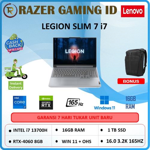 Jual LENOVO LEGION SLIM 7 16 I7 RTX4060 16GB 1TB 16.0 3.2K 165Hz PKRGB ...