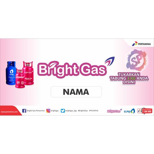 Jual Spanduk Banner Bright Gas Pertamina Custom - 1,5x0,75 Meter, Lipat ...
