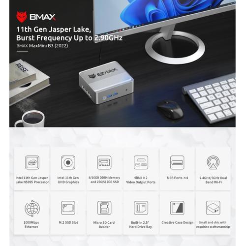 Jual Mini PC BMAX B3 2023 16/256GB SSD Intel QuadCore N5095 HDMI ...