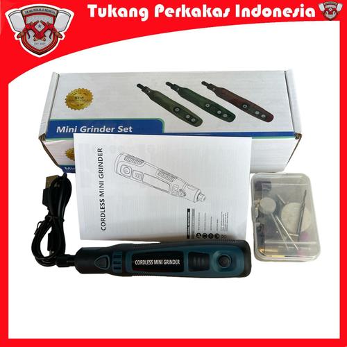 Jual Grinder mini listrik cordless bor mini set 3 kecepatan grinding ...