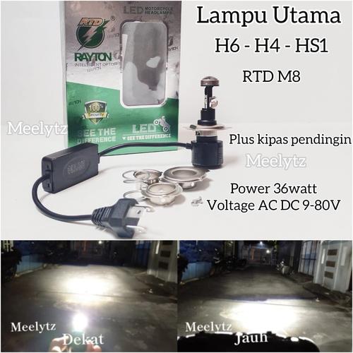 Jual Lampu Utama Led RTD M8 Mini Projector H6 H4 HS1 cut off motor ...