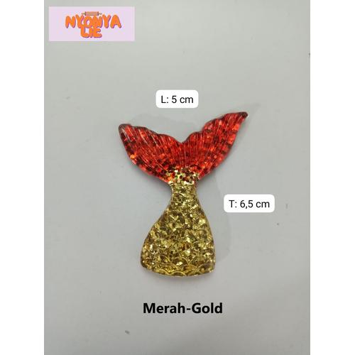 Promo CCM20 Topper Mermaid Tail Resin Glitter Ekor Ikan Duyung Laut ...