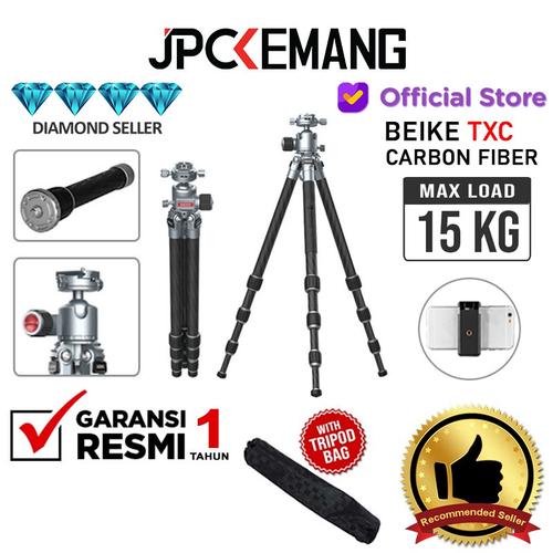 Promo Beike Txc Carbon Fiber Travel Tripod With Ballhead Garansi Resmi