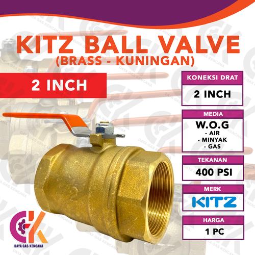 Jual Kitz Brass Ball Valve - Stop Kran Kuningan Ukuran 2 Inch - Jakarta ...