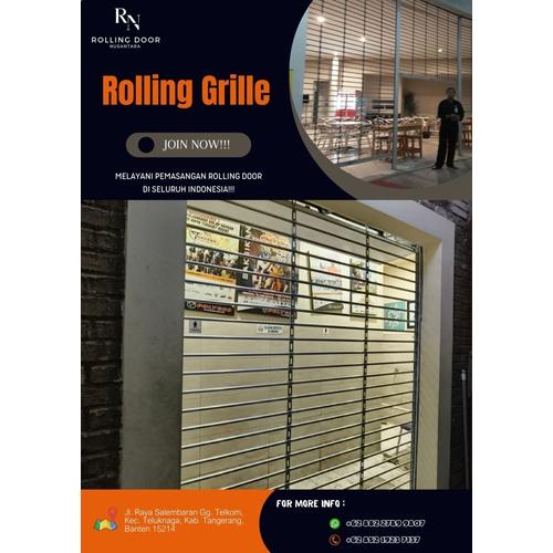 Jual Rolling grille transparan pintu alumunium pembatas ruangan ...