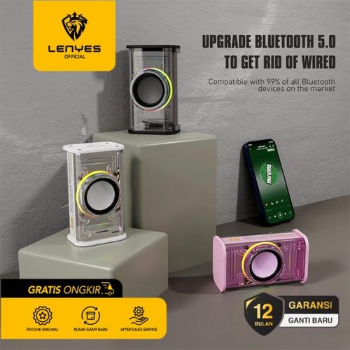 Promo LENYES S219 Speaker Wireless Bluetooth 5.0 Mini RGB TWS Original ...