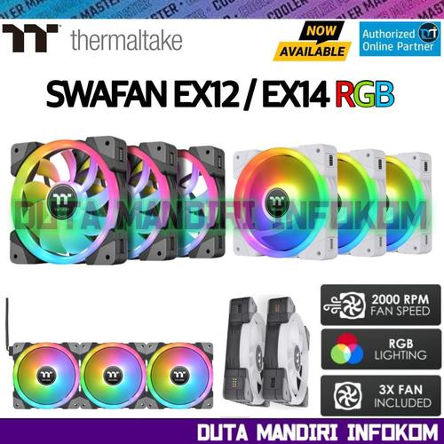 Promo Thermaltake SWAFAN EX12 EX14 RGB - PC Cooling Fan TT Premium ...