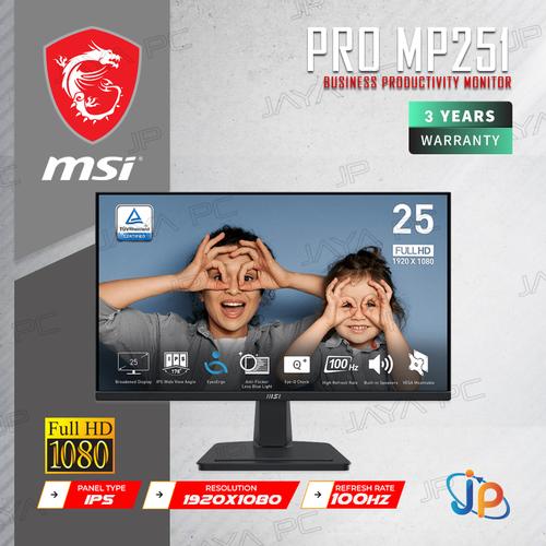 Promo Monitor MSI LED IPS PRO MP251 - Full HD 25" Inch Cicil 0% 3x - Jakarta Pusat - Jaya PC ...