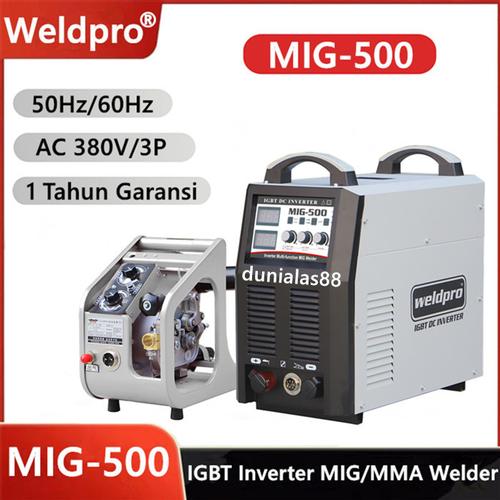Jual Mesin Las Weldpro MIG 500A Trafo Las Inverter With Wire Feeder MIG-500 - Jakarta Barat ...