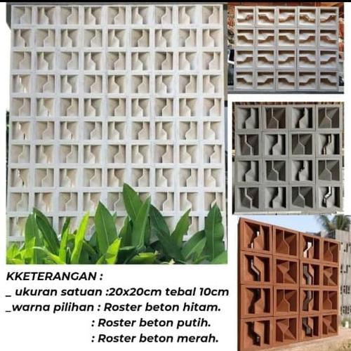 Jual roster beton/roster minimalis/roster lubang angin/mnc petir - Abu ...