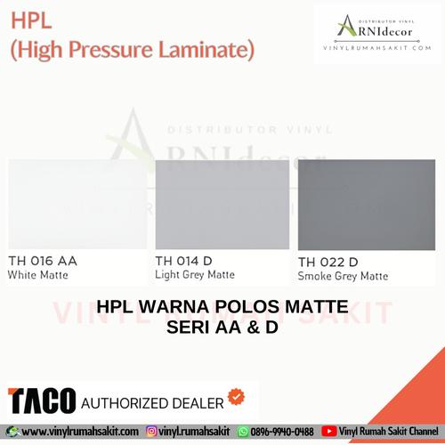 Jual HPL TACO Warna Polos/Solid Matte TH Seri AA & D - AA - Kota Bekasi ...