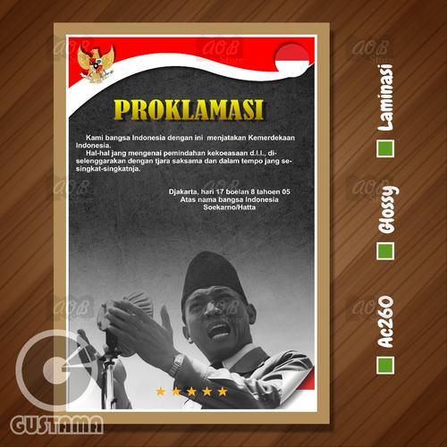 Jual Poster Teks Proklamasi, Poster Edukasi A3 - Kab. Sukoharjo ...