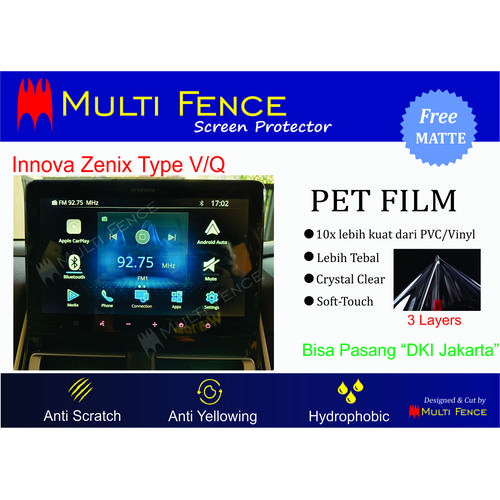 Jual Screen Guard Head Unit Innova Zenix Type V/Q 2022 - Jakarta Barat ...