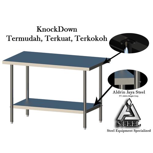 Jual Knockdown Meja Stainless Steel / Working Table - 201 - TERMURAH ...