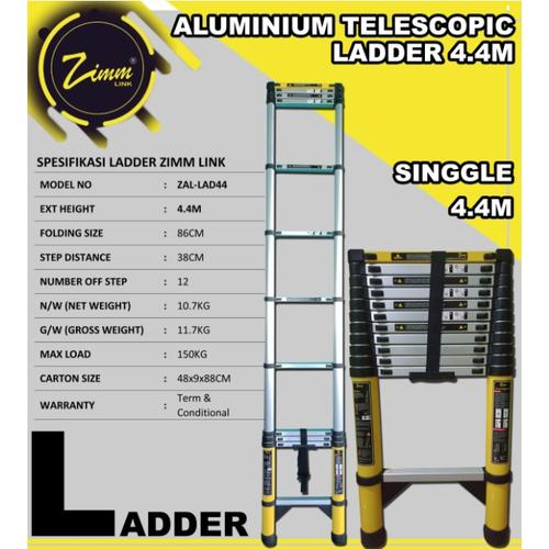 Jual Tangga Teleskopik Aluminium 4.4 Meter Tangga Telescopic 4,4M ...