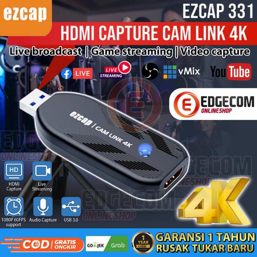 Jual EZCAP 331 CAMERA CAM LINK 4K HDMI USB 3.0 VIDEO CAPTURE CARD ...