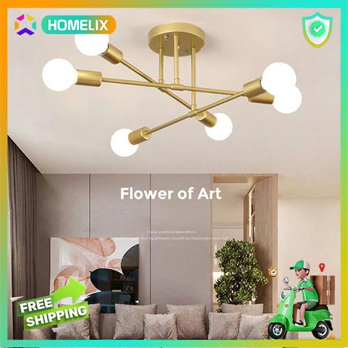 Jual Rangka Besi Lampu LED Plafon Soket E27 Modern Minimalist Ceiling ...