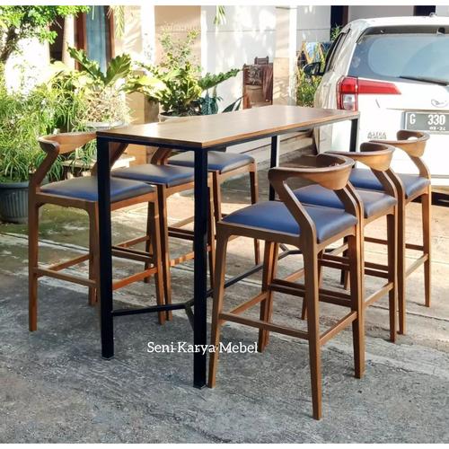 Jual Meja makan bar Industrial kayu jati grade A - Kab. Jepara - Seni ...