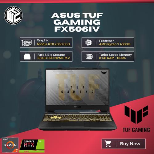 Jual Laptop ASUS TUF GAMING FX506IV RYZEN 7 4800H 8GB 512GB RTX2060 6GB ...
