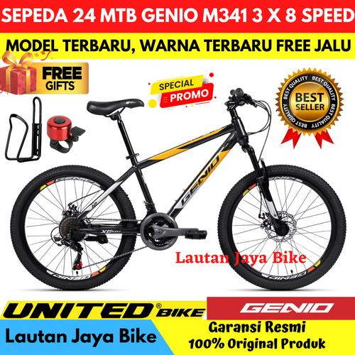 Jual SEPEDA GUNUNG 24 MTB GENIO M341 - Abu Merah - Kab. Bogor - Lautan ...