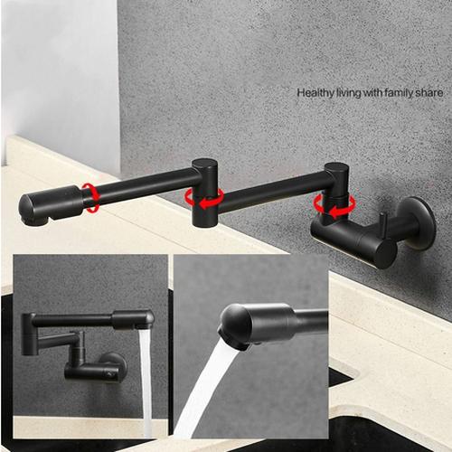 Jual Keran Dinding Lipat Kran Dinding Foldable Hitam Brass Keran ...