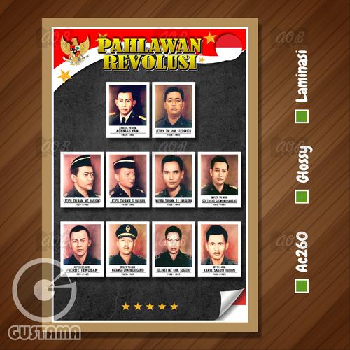 Jual Poster Daftar Pahlawan Revolusi, Poster Edukasi A3 - Kab ...