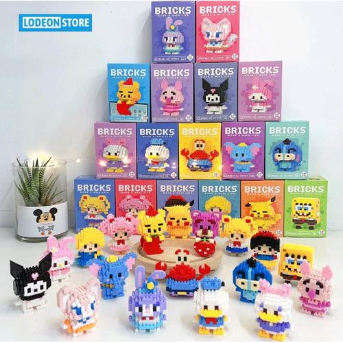 Jual Brick Model Karakter Kartun - Nano Block - Mainan Balok Lele ...