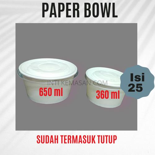 Jual paper bowl - 650ml tnp tutup - Kota Jambi - Inti kemasan | Tokopedia