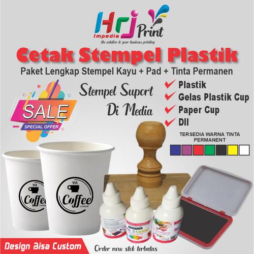 Jual Cetak Stempel Gelas Paper Cup | Cetak Stempel Plastik Stempel Kayu ...