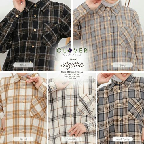 Jual Kemeja wanita Tunic Agatha Clover Clothing - baju atasan motif ...