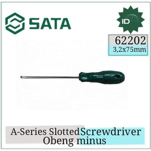 Jual OBENG MINUS 62202 A-SERIES SLOTTED SCREWDRIVER 3.2X75MM SATA ...