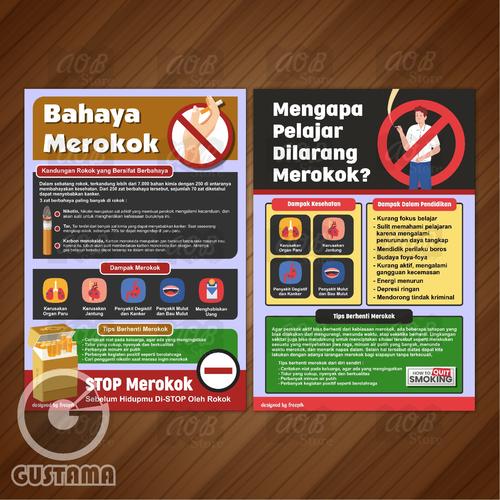 Jual Poster Bahaya Merokok, Mengapa Dilarang Merokok, Edukasi A3 ...