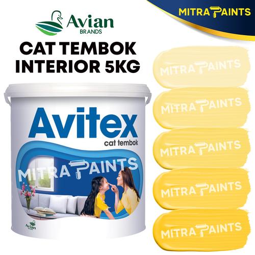 Jual CAT TEMBOK AVITEX INTERIOR 5 KG / AVIAN Y3 WARNA KUNING ...